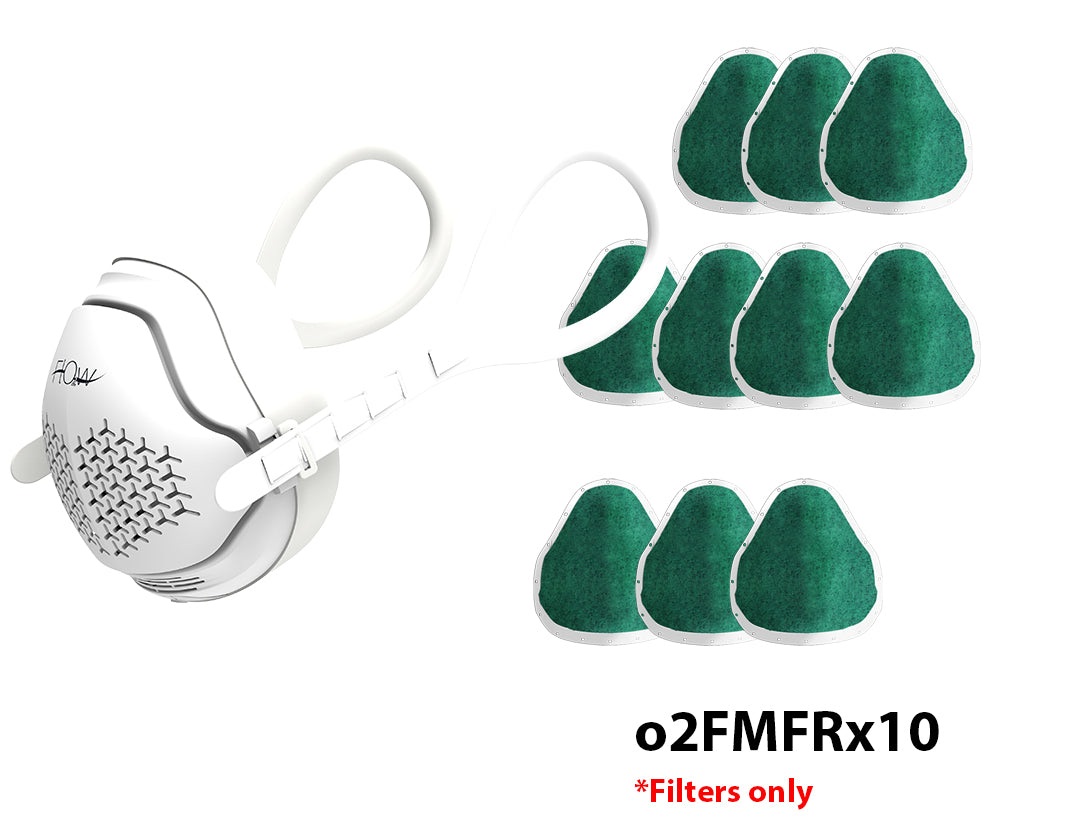 o2 Flow Electronic Face Mask replacement TRUE H13 HEPA and Carbon Filt ...